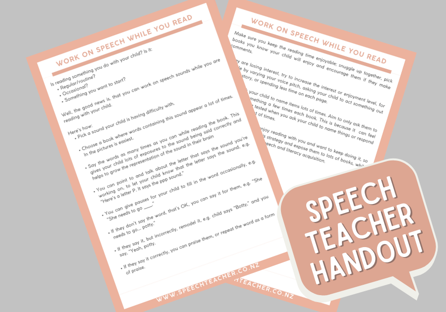 Speech Teacher Handouts