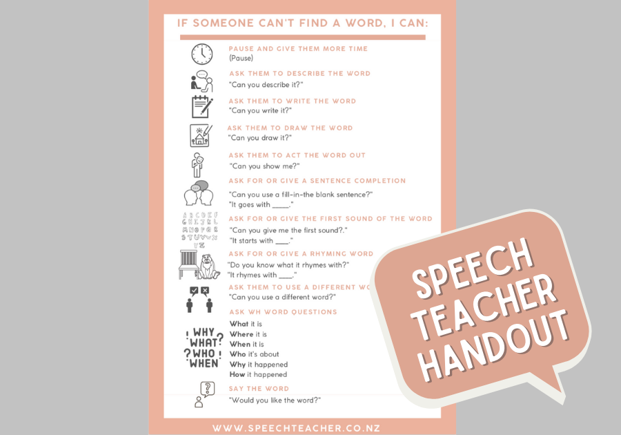 Speech Teacher Handouts