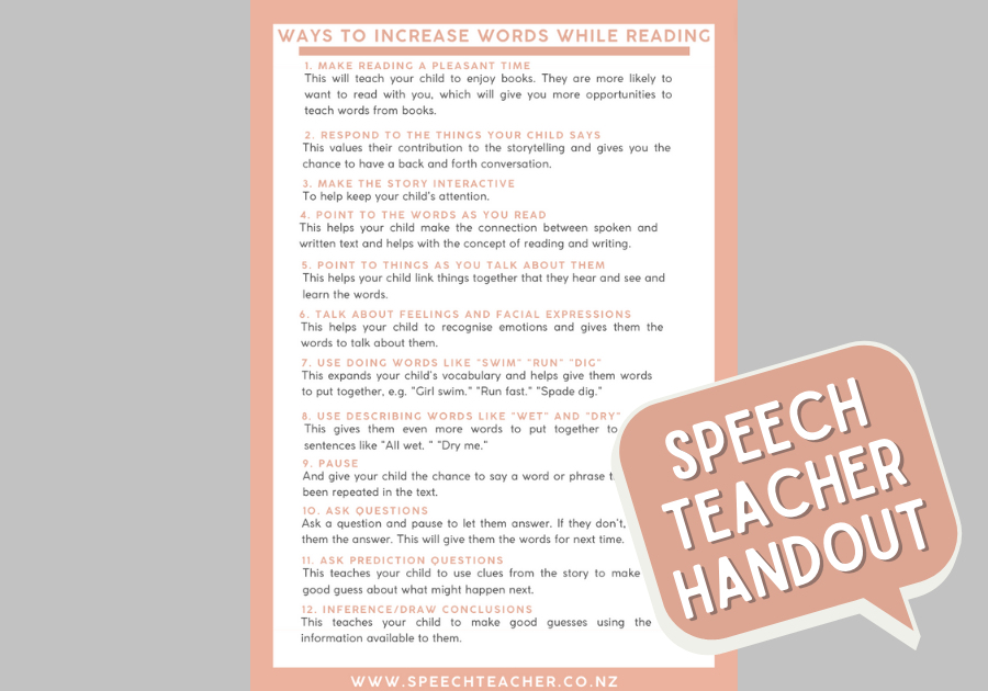 Speech Teacher Handouts