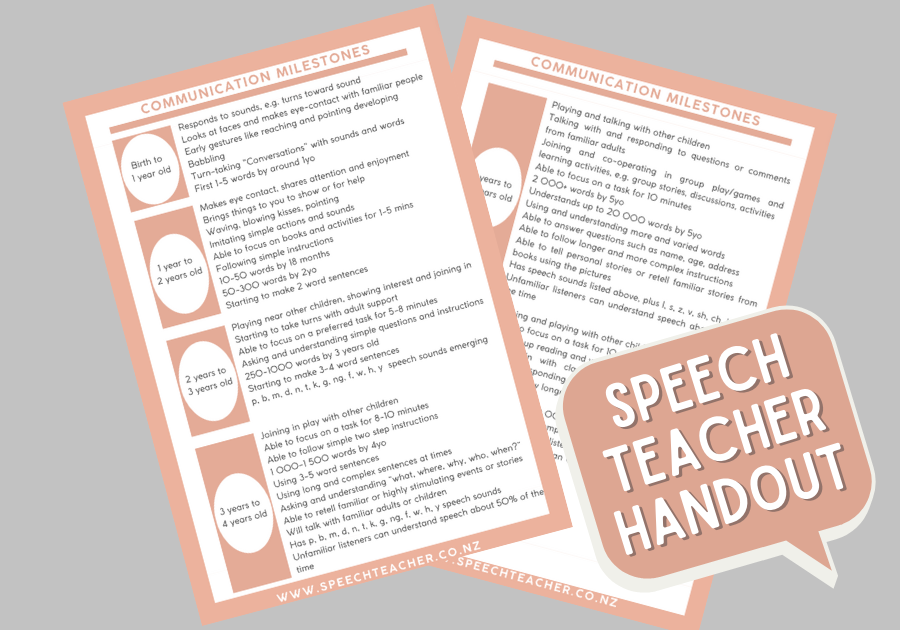Speech Teacher Handouts