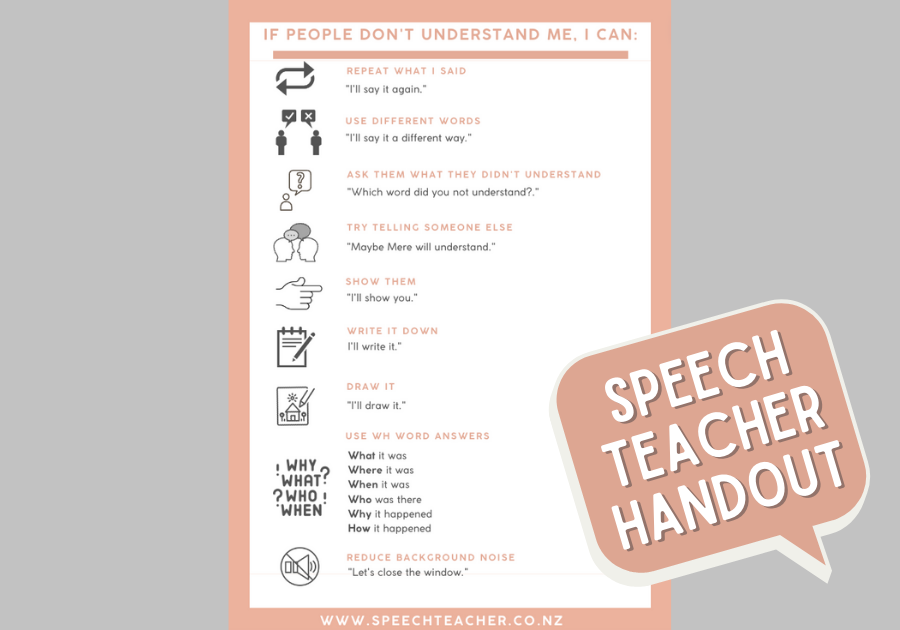 Speech Teacher Handouts