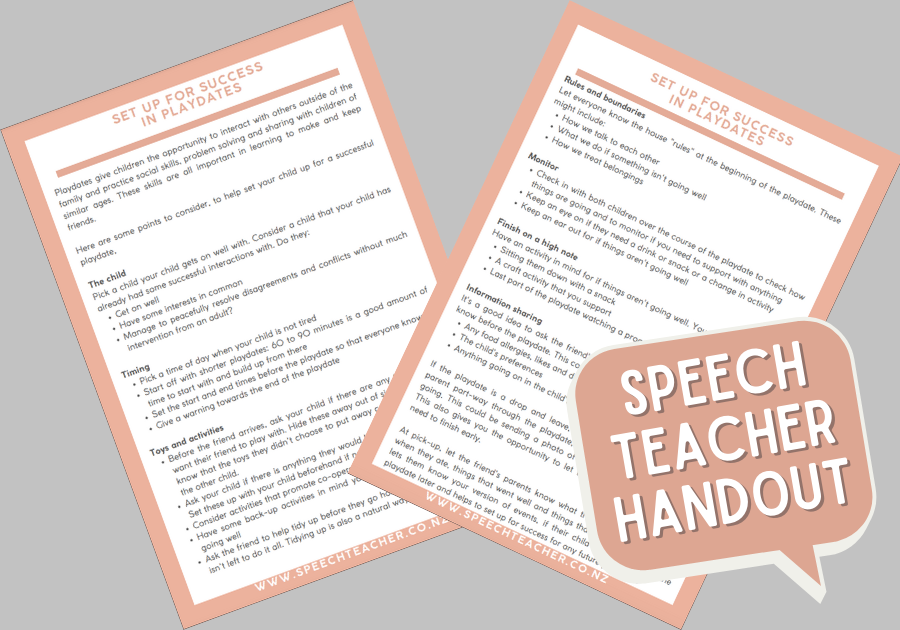 Speech Teacher Handouts